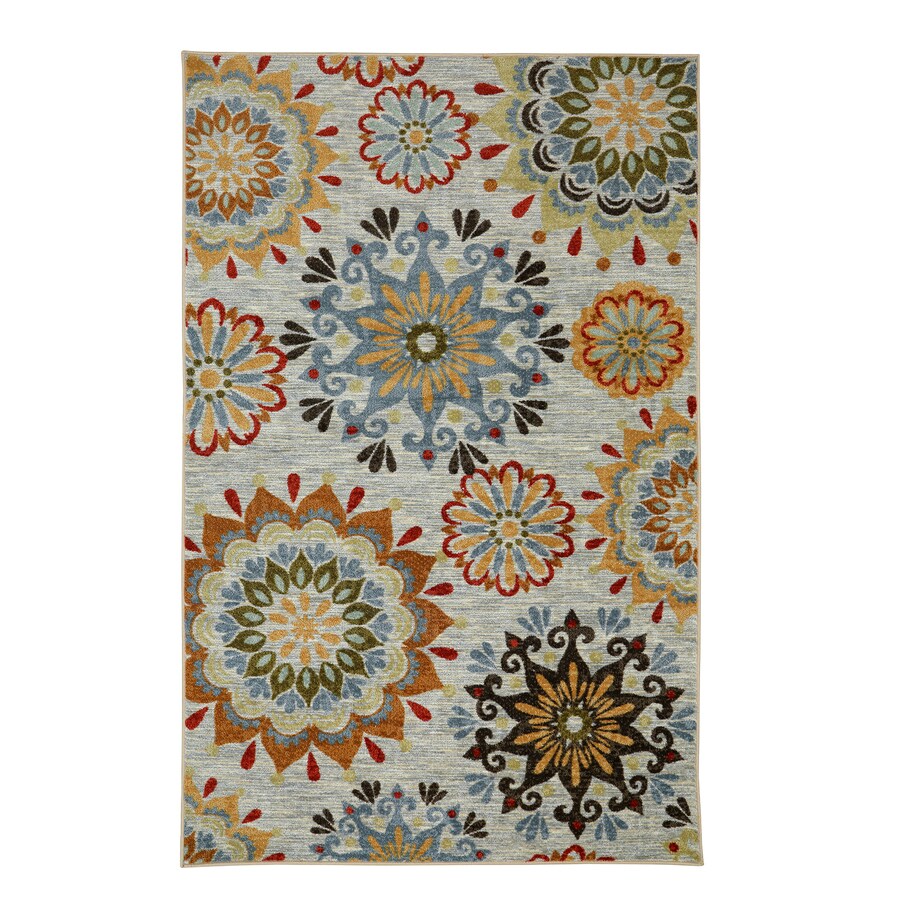 Mohawk Home Global Goddess 8 x 10 Geo Floral Pattern Geometric Area Rug ...