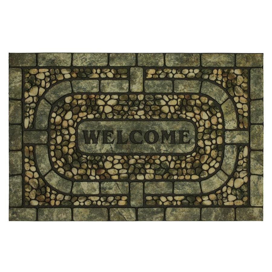 Mohawk Home Mohawk Doorscapes Estate Mat Welcome Garden Pebbles Gray 1 ...
