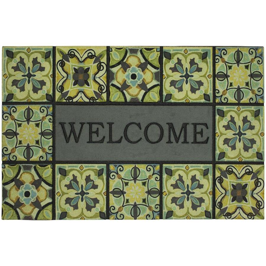 Mohawk Home Mohawk Doorscapes Estate Mat Welcome Bohemian Tiles Gray 1 ...
