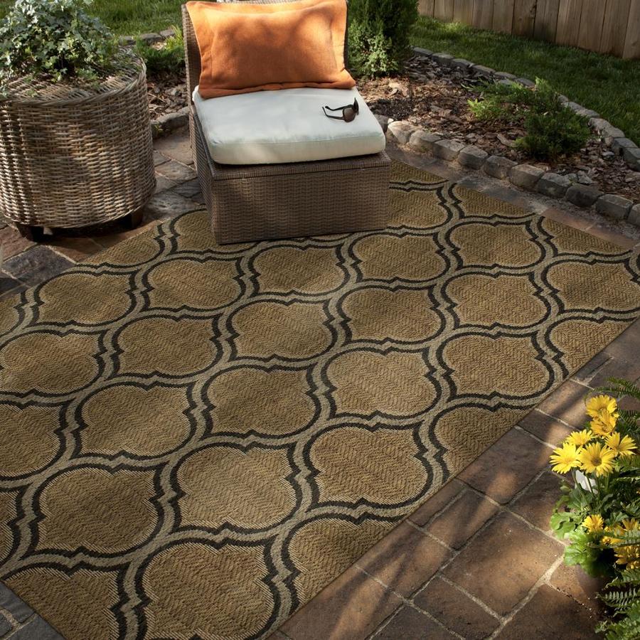 allen + roth 2017 Outdoor 8 x 10 Natural Indoor/Outdoor Geometric ...