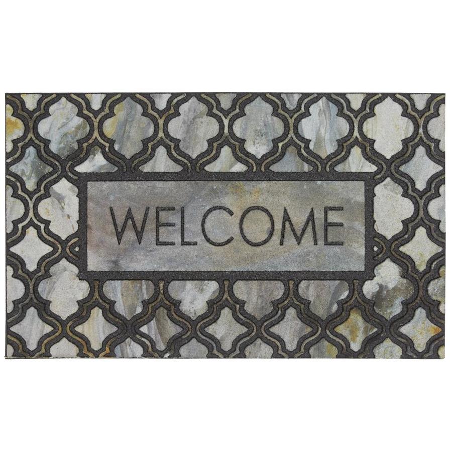 Mohawk Home Mohawk Doorscapes Mat Welcome Greystone Inlay 1-ft 6-inx2 ...