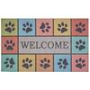 Mohawk Home Mohawk Doorscapes Mat Welcome Paw Blocks Tiles 1-ft 6-inx2 ...