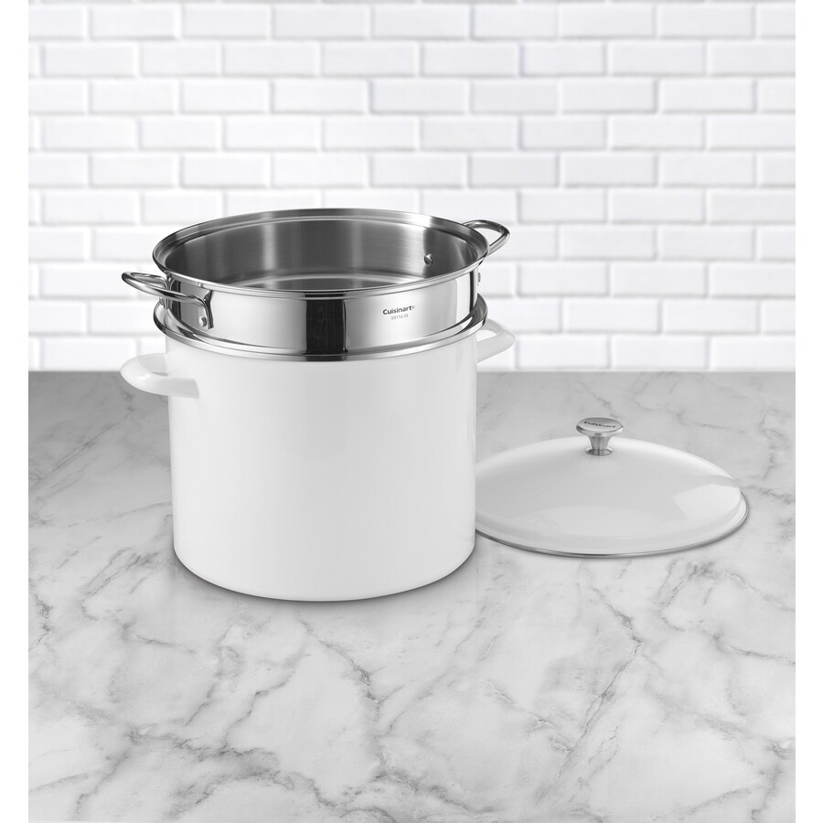 Cuisinart 20-Quart Aluminum Stock Pot Lid(s) Included Basket(s ...