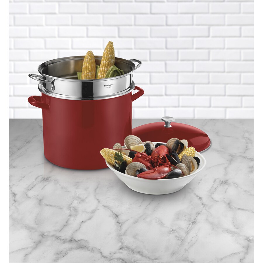 Cuisinart 20-Quart Aluminum Stock Pot with Lid and Basket at Lowes.com