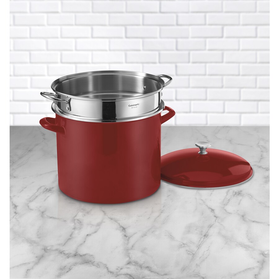 Cuisinart 20-Quart Aluminum Stock Pot with Lid and Basket at Lowes.com