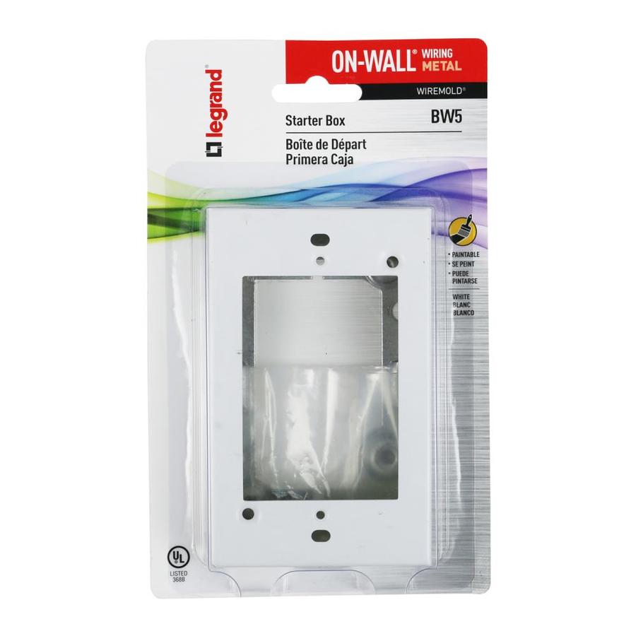 Legrand 700 Series 1-Piece White Raceway Electrical Box in the Raceway ...