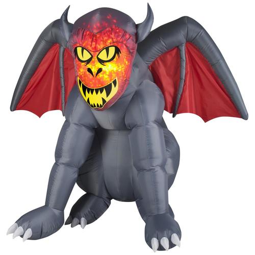 Gemmy 4.5-ft x 5.5-ft Lighted Monster Halloween Inflatable in the ...