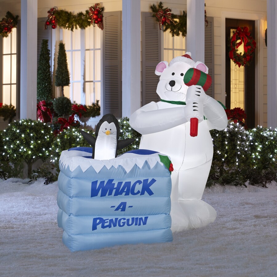 Holiday Living 5.01-ft Inflatable Fabric Whack A Penguin at Lowes.com