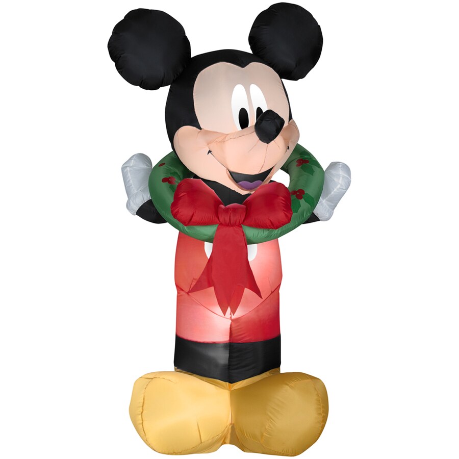 Holiday Living 5.38-ft Inflatable Fabric Christmas Mickey Mouse at ...