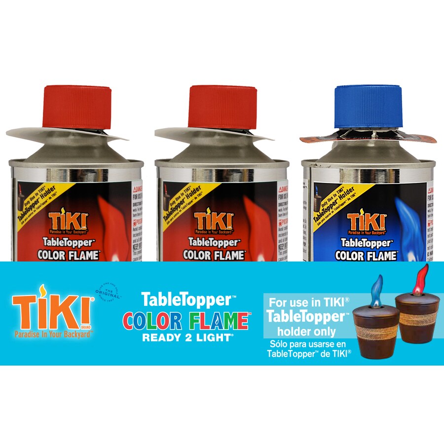 TIKI TIKI Tabletopper Rope w/ display - 6oz Red / 6oz Blue Color Flame ...