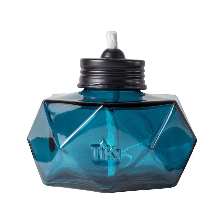 TIKI 4.8-in Blue Glass Glass Citronella Tabletop Torch in the Garden ...