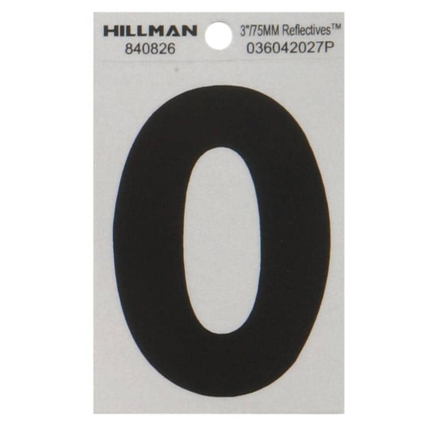 Hillman 3-in Black and Silver Reflective House Letter O at Lowes.com