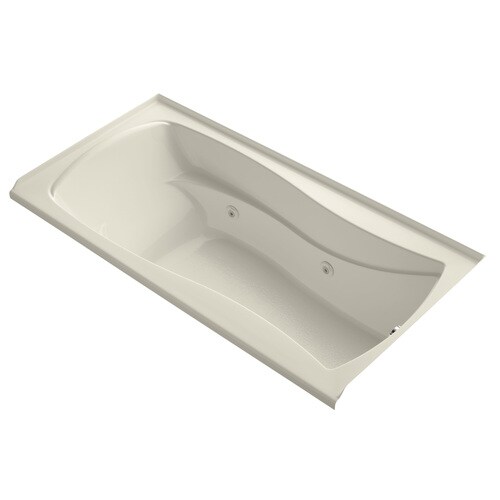 KOHLER Mariposa 36-in W x 72-in L Almond Acrylic Hourglass In Rectangle ...