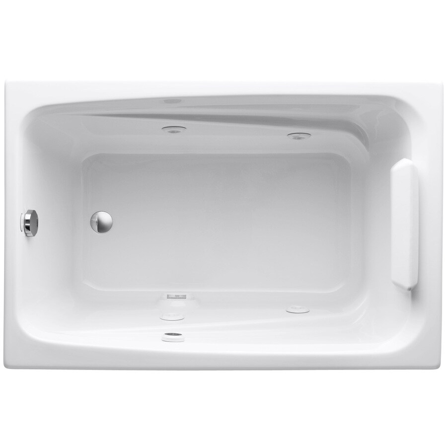 KOHLER Greek 32-in x 48-in Almond Acrylic Drop-In Whirlpool Tub ...