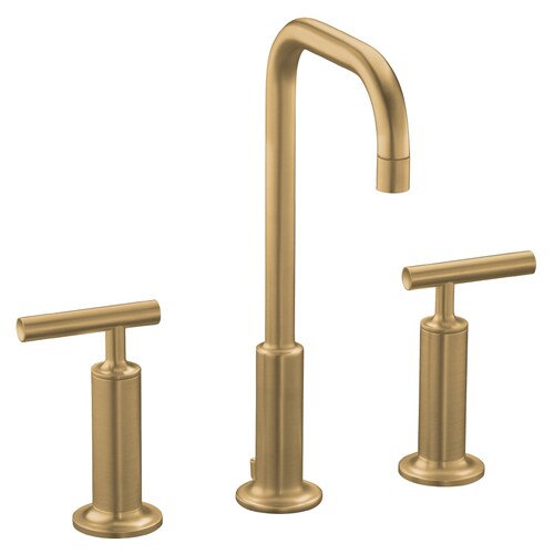 KOHLER Purist Vibrant Brushed Bronze 2-handle Widespread WaterSense ...
