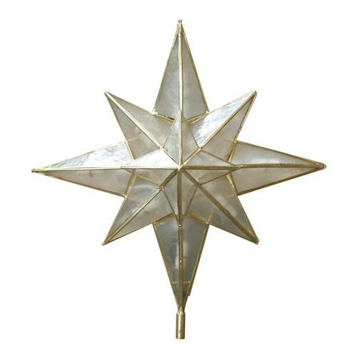 GE 10" 16-Light Capiz Star Tree Topper at Lowes.com