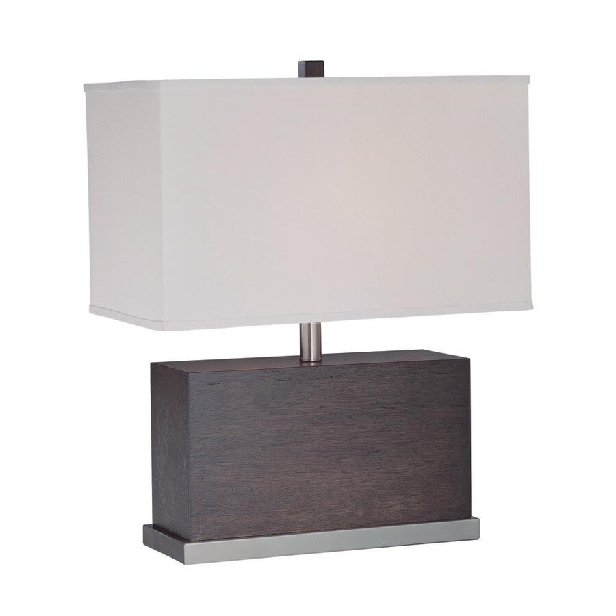 Lite Source 22-1/4" 3-Way Brown/Tan Table Lamp with Off-White Shade at ...