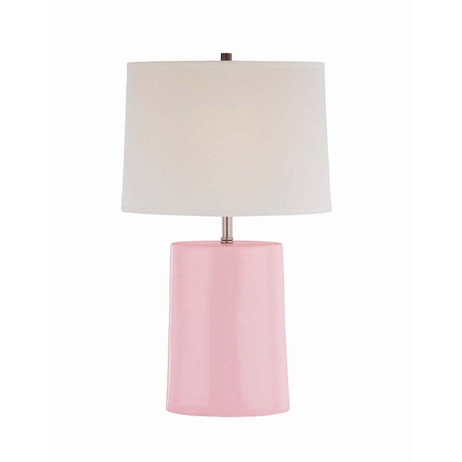 Lite Source 25-1/4" Red/Pink Table Lamp with Off-White Shade at Lowes.com