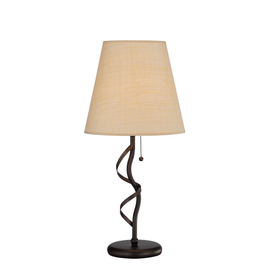Lite Source Linette 27.25-in Table Lamp with Wood Shade at Lowes.com