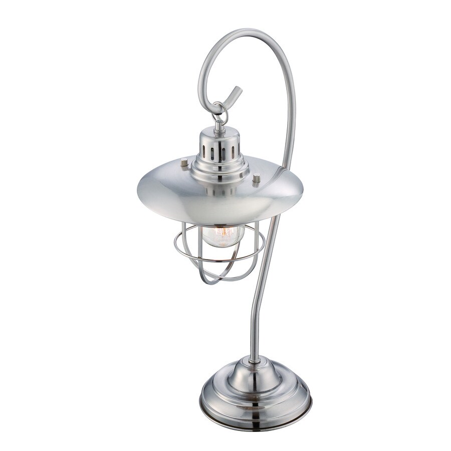 Lite Source Lanterna II 23-in Polished Steel Table Lamp with Metal ...