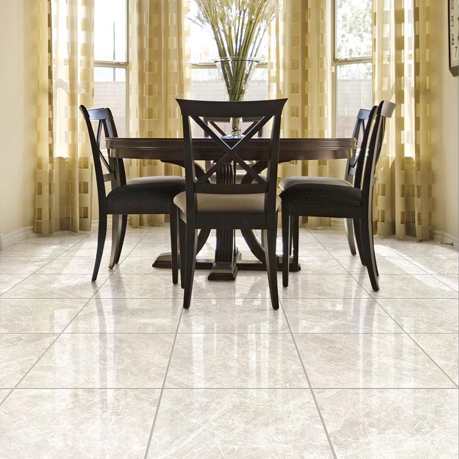 Congoleum DuraStone-Pacific Marble Pure White Vinyl Tile Sample in the ...