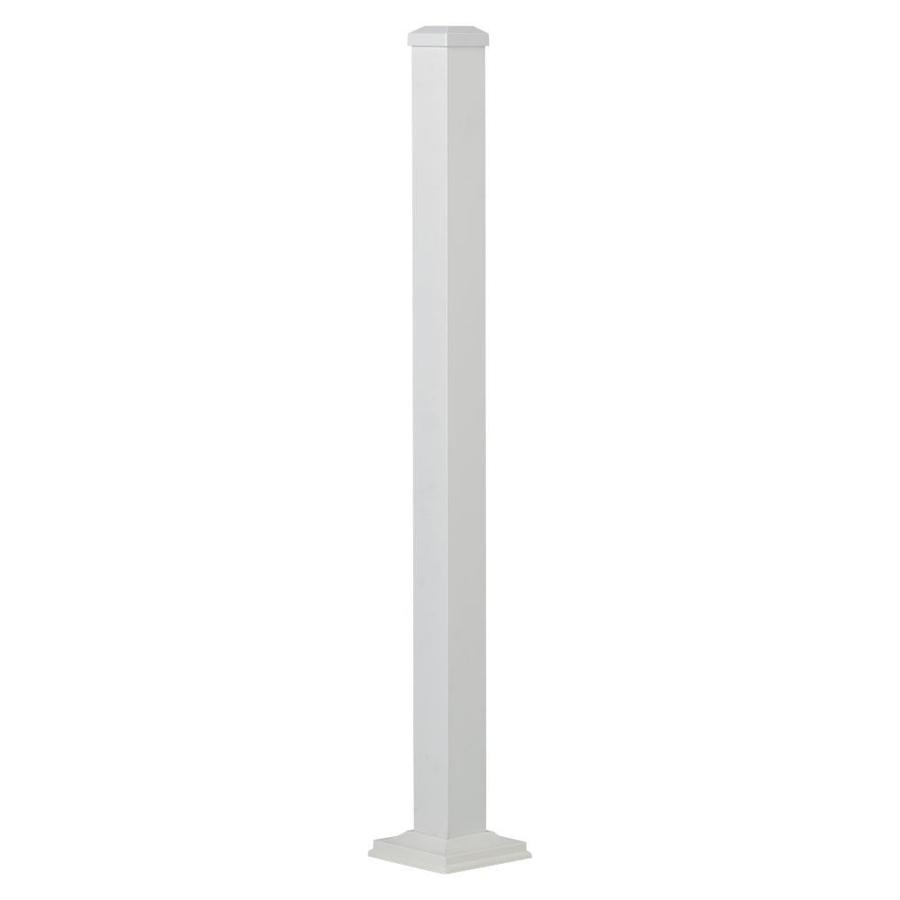 Deckorators 3-in x 3-in x 4-ft Textured White Aluminum Deck Post in the ...