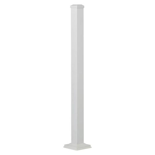 Deckorators 3-in x 3-in x 4-ft Textured White Aluminum Deck Post in the ...
