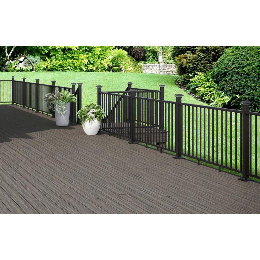 Deckorators Contemporary 8-ft x 2.25-in x 3-ft Matte Black Aluminum ...