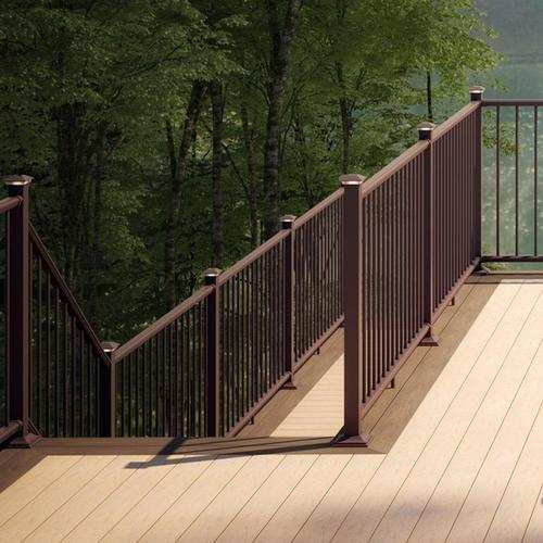 Deckorators Classic aluminum 6-ft x 2.25-in x 36-in Weathered Brown ...