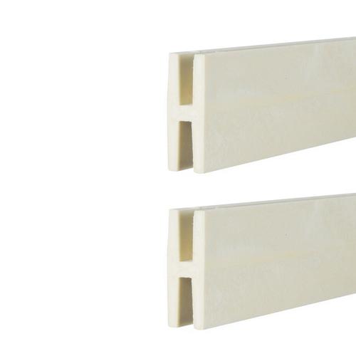 Deckorators 1-1/2-in x 2-in x 8-ft Almond Plastic Lattice Divider in ...