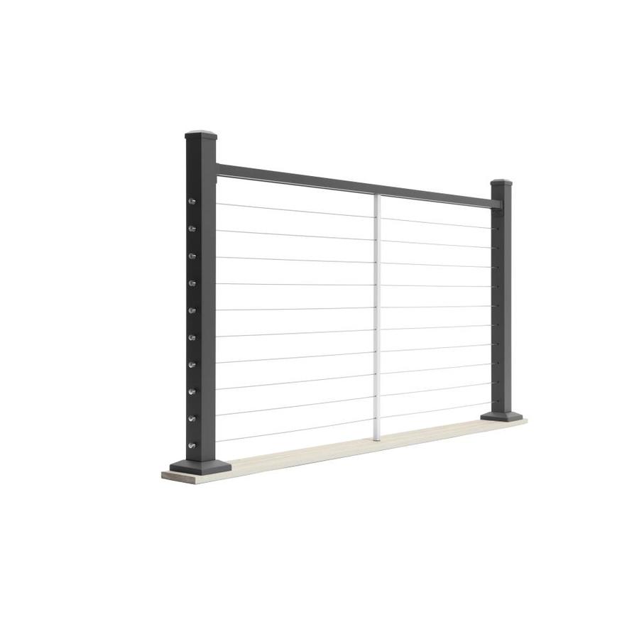 Deckorators Rectangular Top Cable Rail, 68.5-in, Textured Black in the ...