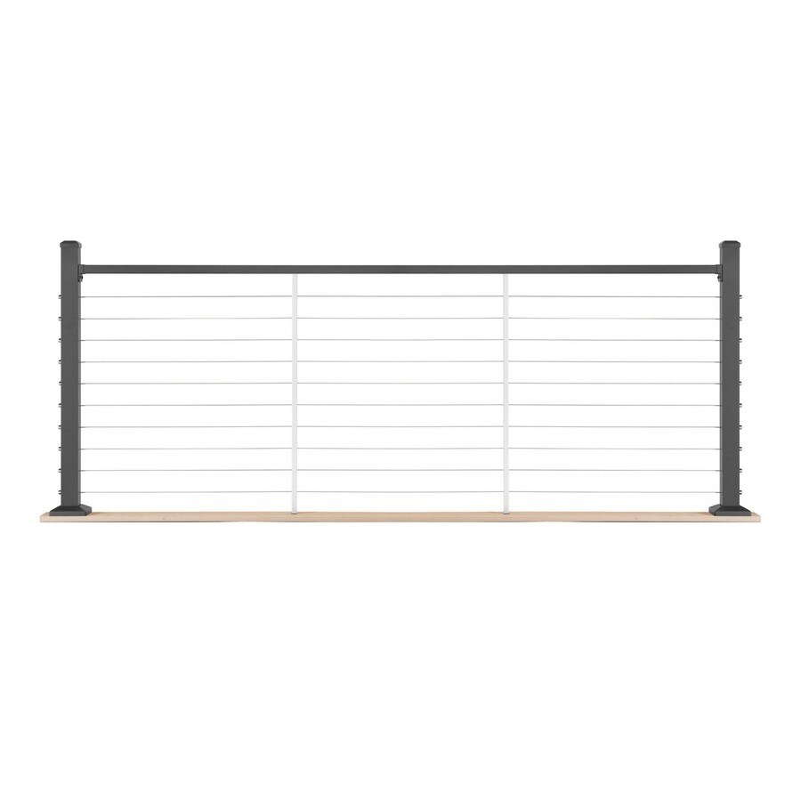 Deckorators Rectangular Top Cable Rail, 92.5-in, Textured Black in the ...