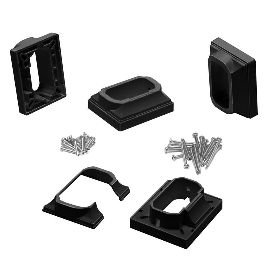 Deckorators Grab and Go Contemporary Line Rail Bracket Kit, Black in the Deck Connectors ...
