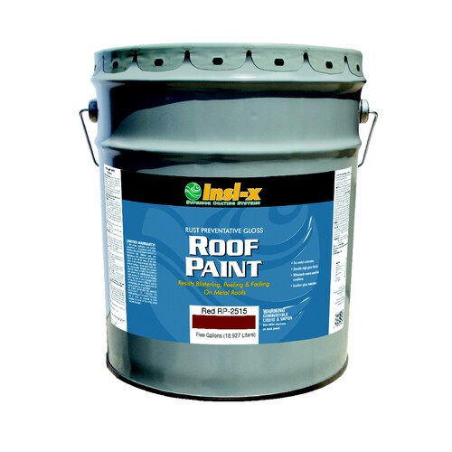 Insl-x 5-Gallon Exterior Gloss Red Oil-Base Paint and Primer in One in ...