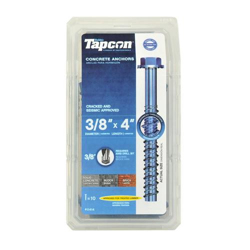 Tapcon 10-Pack 4-in x 3/8-in Concrete Anchors in the Concrete Anchors ...