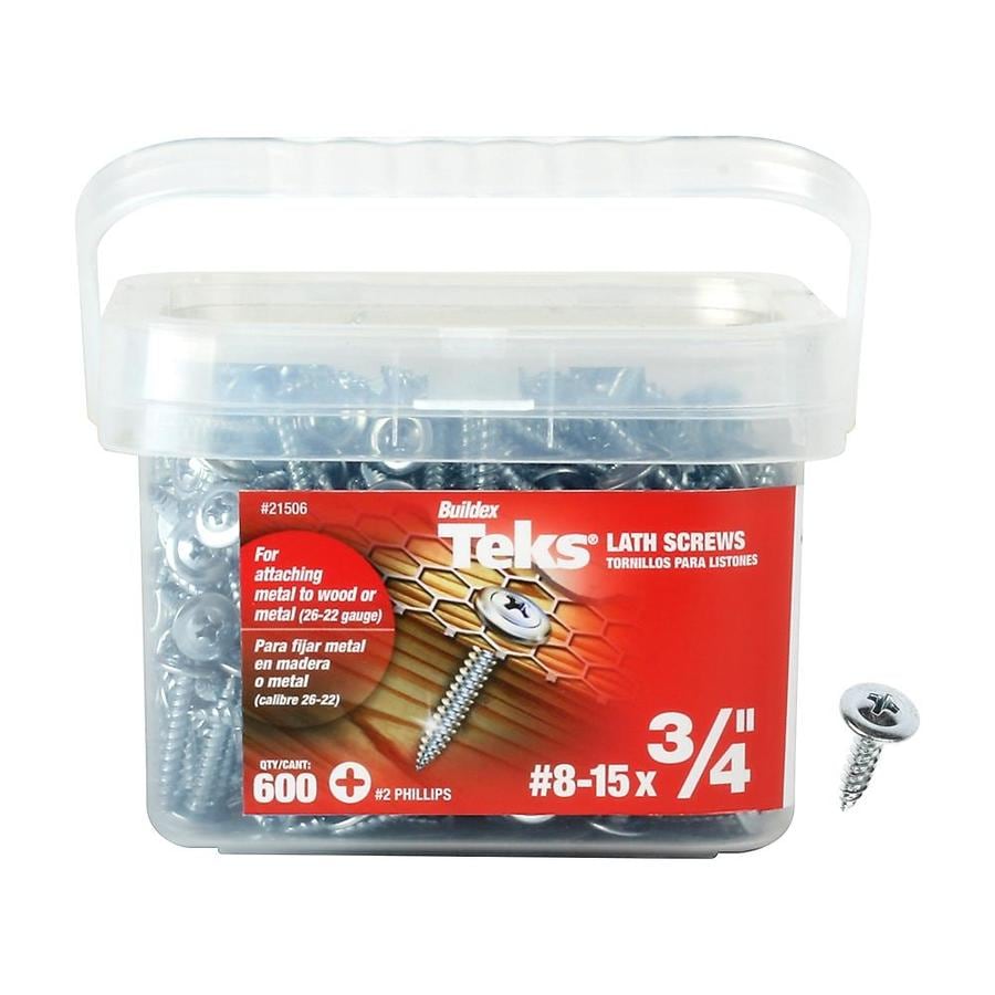 Teks #8 x 3/4-in Phillips-Drive Sheet Metal Screws (600-Count) at Lowes.com