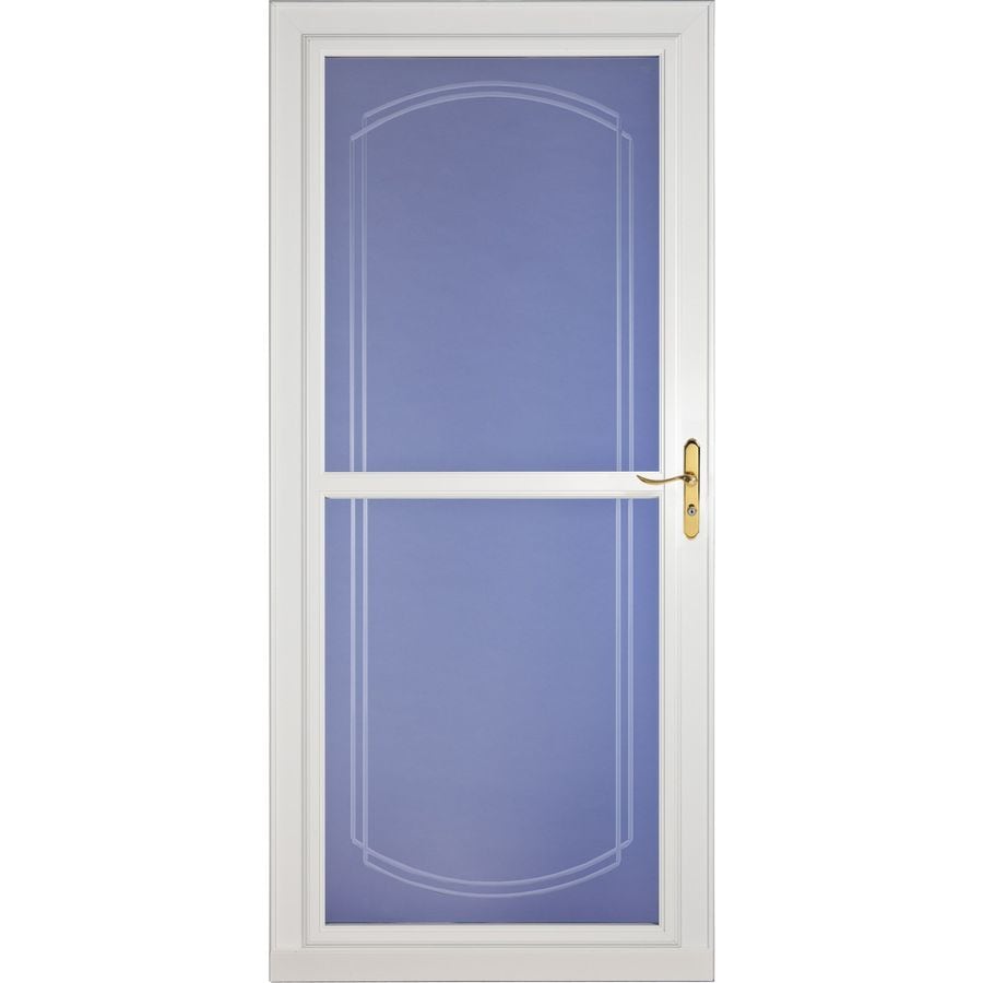 LARSON 36-in x 81-in White Full-view Storm Door in the Storm Doors ...