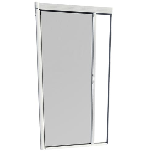 LARSON Escape 100 36-in x 81-in White Aluminum Frame Retractable Screen ...