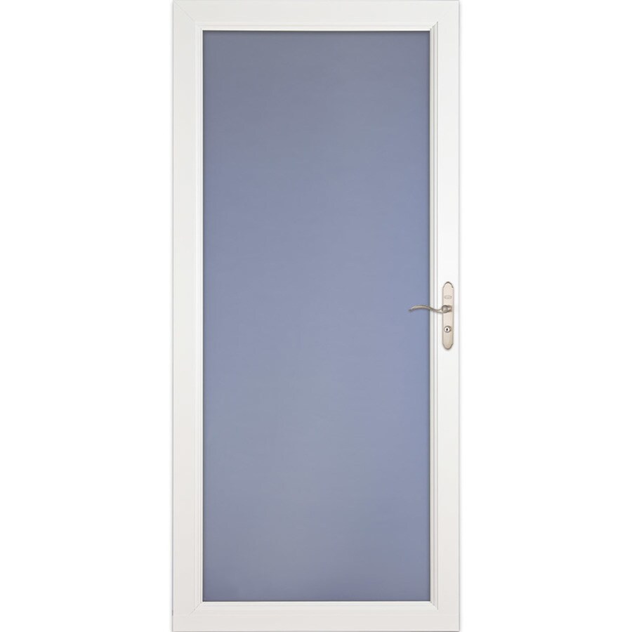 LARSON Signature Classic 32-in x 81-in White Full-View Aluminum Storm ...