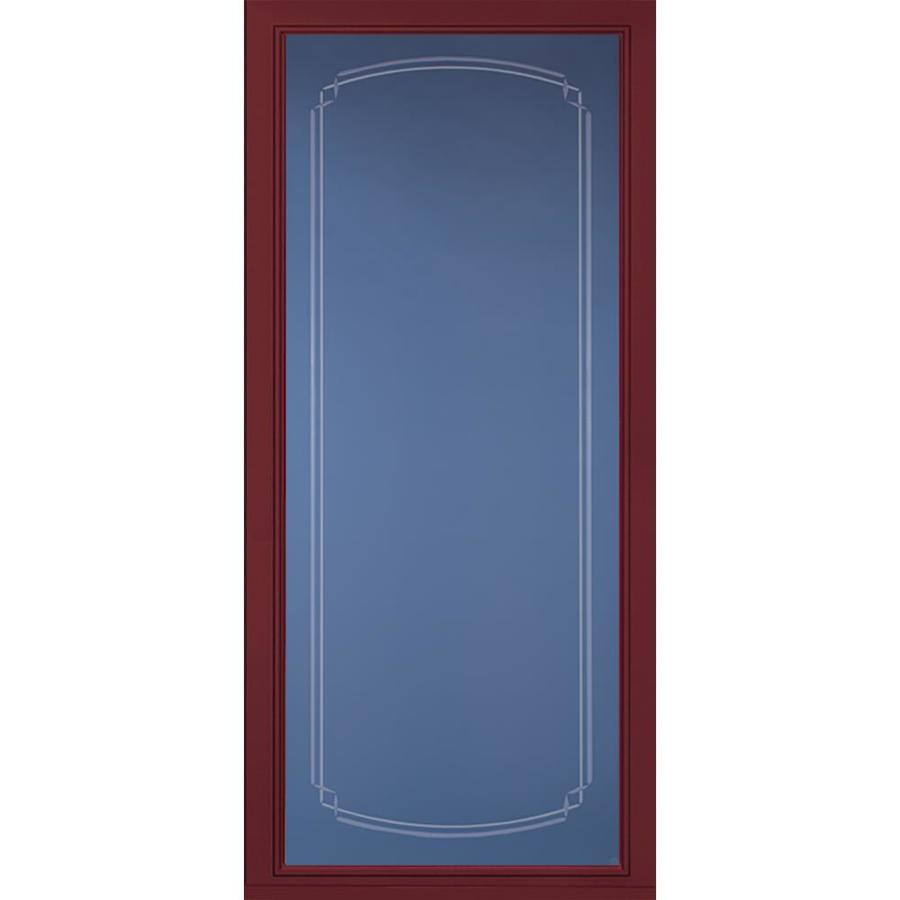 Pella Select Cranberry Full-View Aluminum Standard Storm Door (Common ...