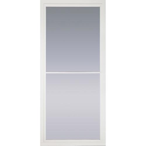 Pella Rolscreen 32-in x 81-in White Full-View Aluminum Storm Door in ...