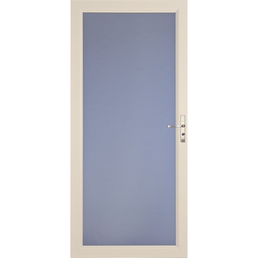 LARSON Signature Classic Almond Full-View Aluminum Storm Door (Common ...