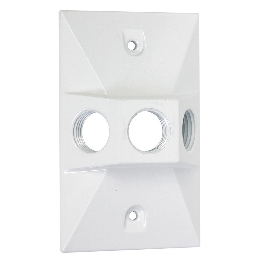 TayMac 1-Gang Rectangle Metal Weatherproof Electrical Box Cover at ...