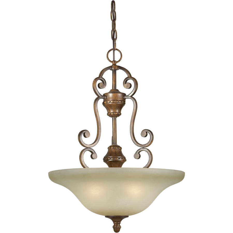 Shandy Rustic Sienna Traditional Tinted Glass Single in the Pendant ...