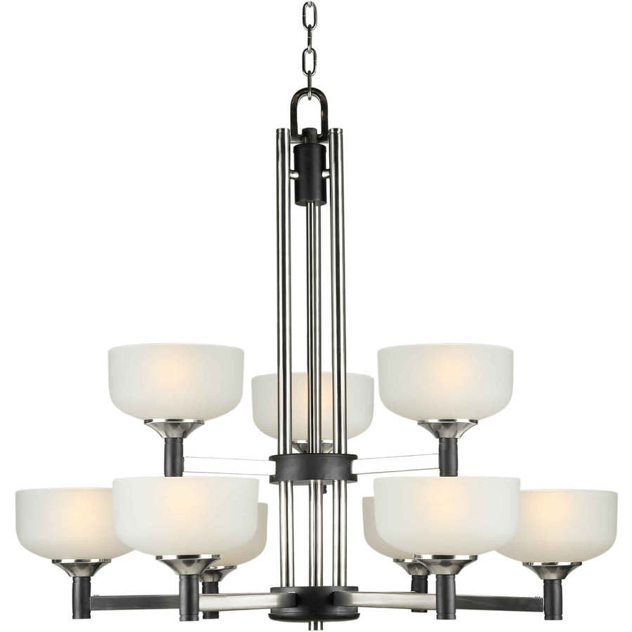 Shandy Black/Brushed Nickel Modern Chandelier in the Chandeliers ...