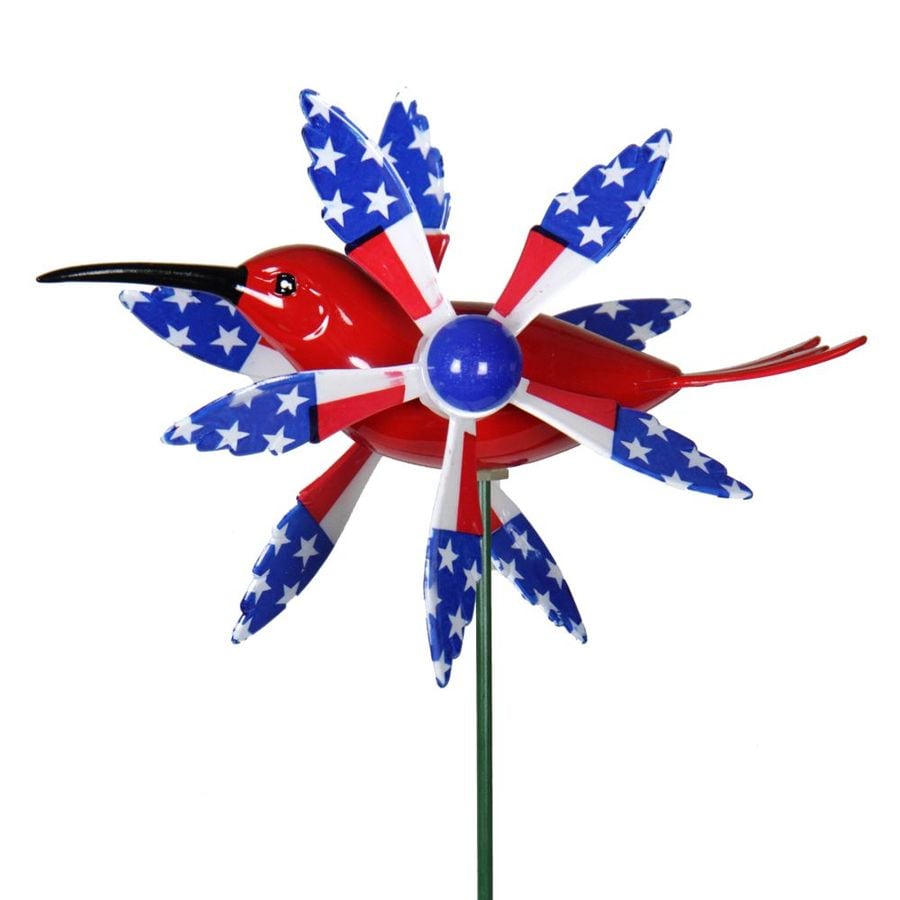WindyWings Patriotic Whirligig Red Hummingbird at Lowes.com