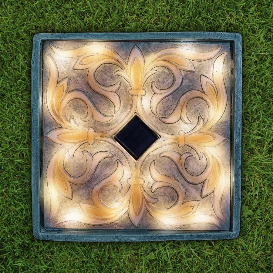 Exhart Solar Mediterranean Sea Foam Stepping Stone, Multi Color in the ...