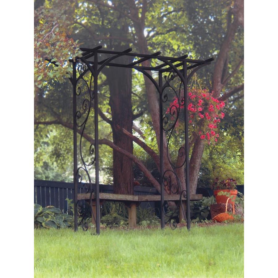 6.3-ft W x 7-ft H Black Garden Arbor in the Garden Arbors department at ...