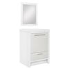 Style Selections White 24.5 Integral Single sink Bathroom Vanity with ...