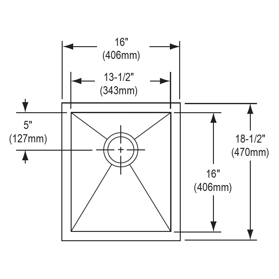 Elkay Avado 18.5-in x 16-in Polished Satin Single-Basin Stainless Steel ...
